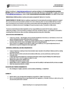 Communications:Documentation Specialist | IT Solutions & Consulting for ...